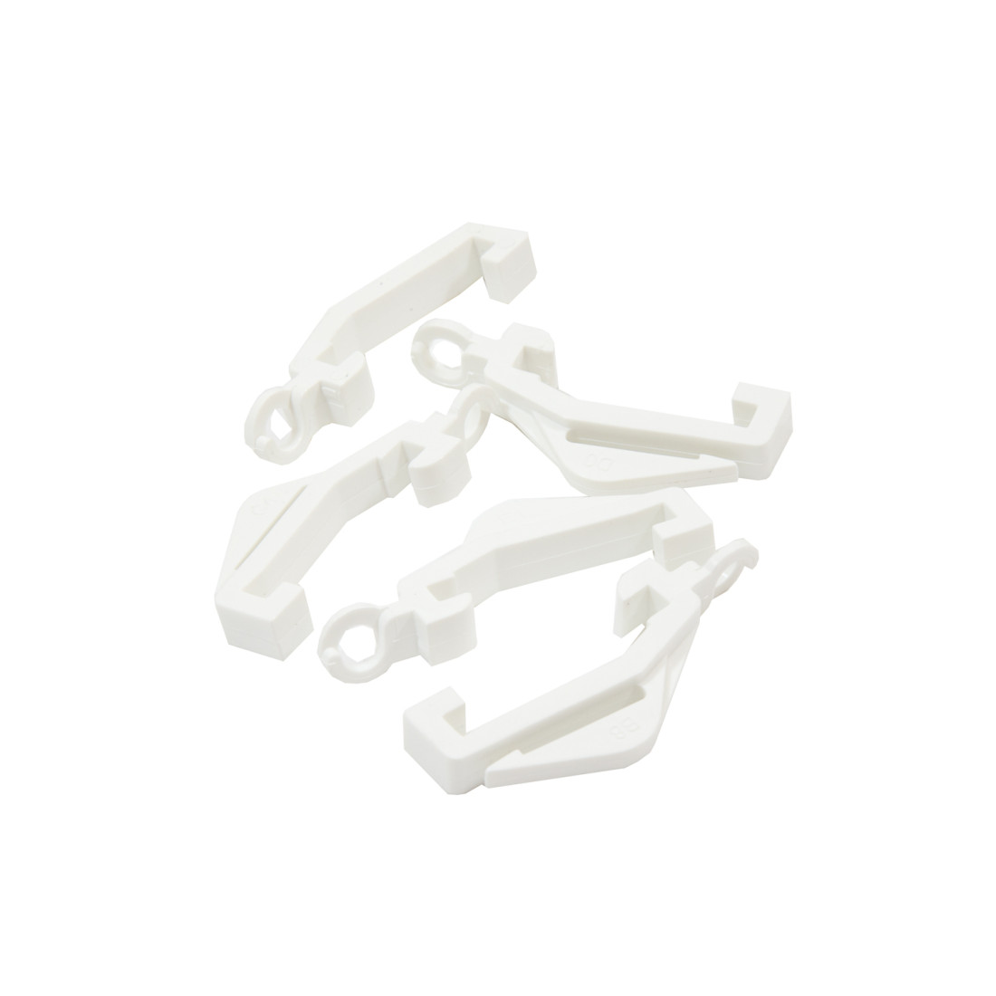 Curtain Track Gliders White Plastic (100 Pack)