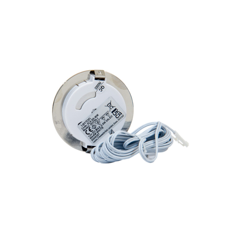 Recessed Cabinet LED Matt Chrome Light 70mm
