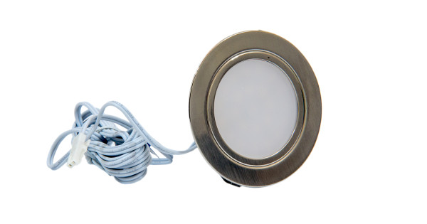 Recessed Cabinet LED Matt Chrome Light 70mm
