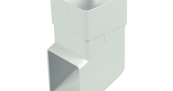 Square Line Gutter Downpipe Shoe White | Square Line