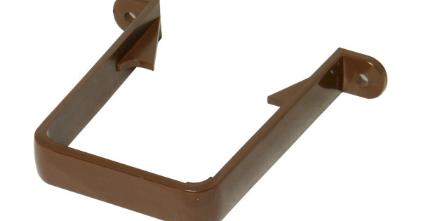 Square Line Gutter Downpipe Clip Brown | Square Line