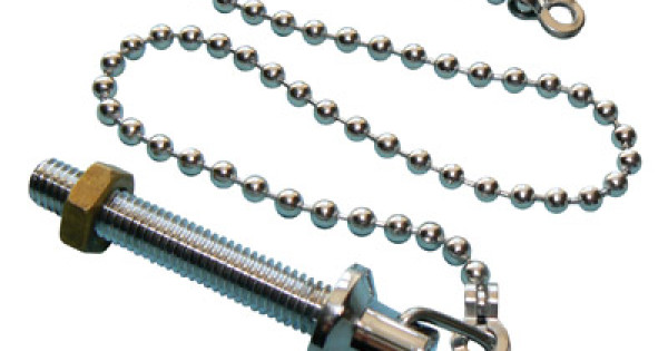 Sink Plug Chain & Stay - Chrome 12" | Plumbing