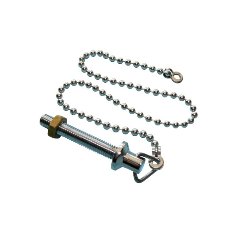 Sink Plug Chain & Stay - Chrome 12" | Plumbing