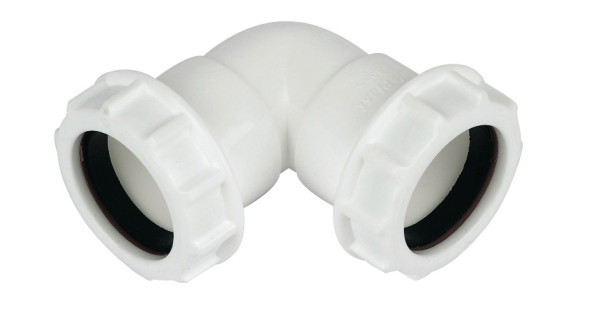 40mm Multifit Waste Pipe 90° Bend | Plastic Water & Waste Fittings